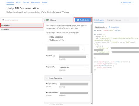 how to use the utelly api with java python php ruby and javascript