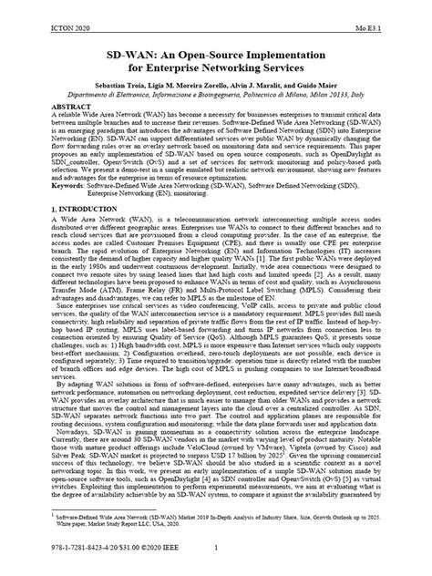 Sd Wan An Open Source Implementation For Enterprise Networking Services