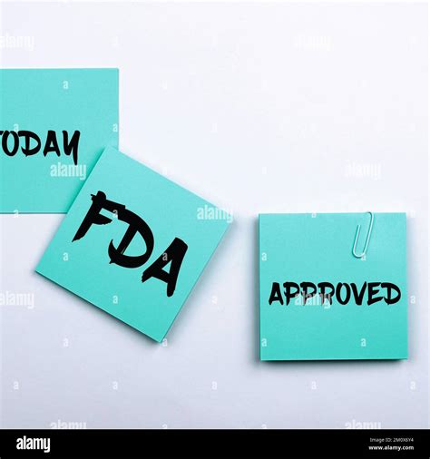 Légende De Texte Présentant Approuvé Par La Fda Concept Signification
