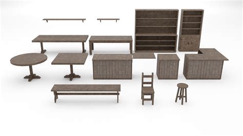 Medieval Tavern Props 02 3d Turbosquid 2220907