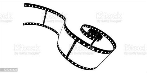 필름 롤 사진 시네마 비디오 테마 흰색 배경에 격리 된 디자인 요소 흑백 색상 영화에 대한 스톡 벡터 아트 및 기타 이미지 영화 3차원 형태 검은색 Istock