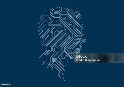 인간의 머리의 회로 기판 구성 네트워크 기술 연결 데이터 전송 및 저장 비즈니스 전략에 대한 스톡 벡터 아트 및 기타 이미지 비즈니스 전략 코드 패턴 Istock