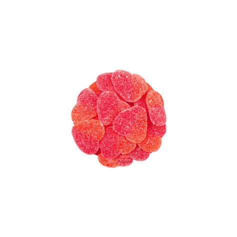 Peach Hearts Candy Peach Gummy Heart Treats Sweet Fusion