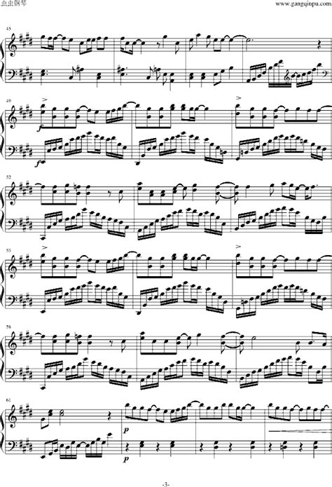 当冬夜渐暖 钢琴谱钢琴曲 孙燕姿 歌谱简谱网