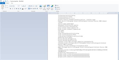 How To Edit A Configuration File In Windows Orchid Fusion Vms