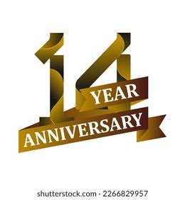 11 Year Anniversary Celebration Logotype Design Stock Vector Royalty