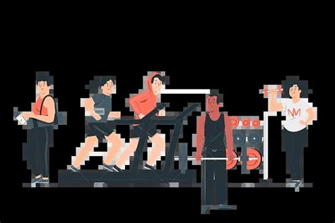 健身房插画海报素材模板下载 图巨人