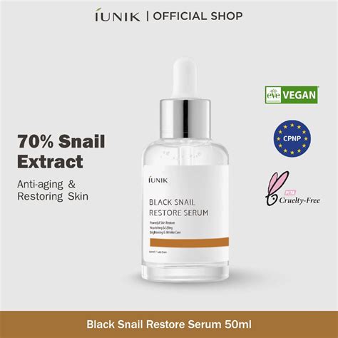 Jual Iunik Black Snail Restore Serum 50ml Snail Extract 70 For