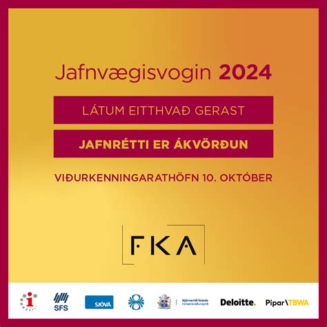 Viðurkenningarathöfn Jafnvægisvogarinnar 2024 Fka