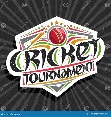 Logo Vettoriale Per Torneo Di Cricket Illustrazione Vettoriale