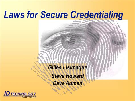 Ppt Laws For Secure Credentialing Powerpoint Presentation Free