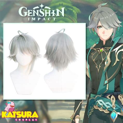 Peluca Alhaitham Genshin Impact Katsura Cosplay