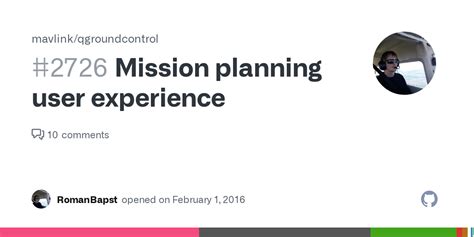 Mission Planning User Experience · Issue 2726 · Mavlinkqgroundcontrol · Github