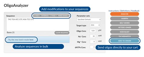 Oligoanalyzer Tool Primer Analysis And Tm Calculator Idt