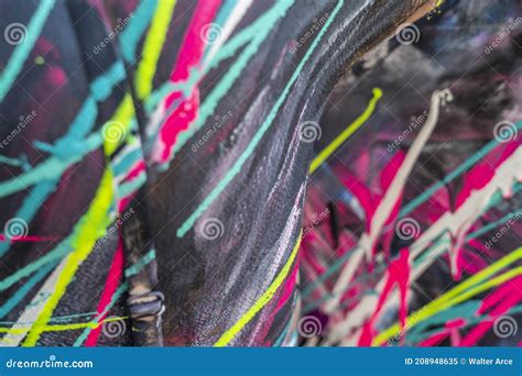 Naked Female Is Being Painted With Colorful Paint In A Home Environment