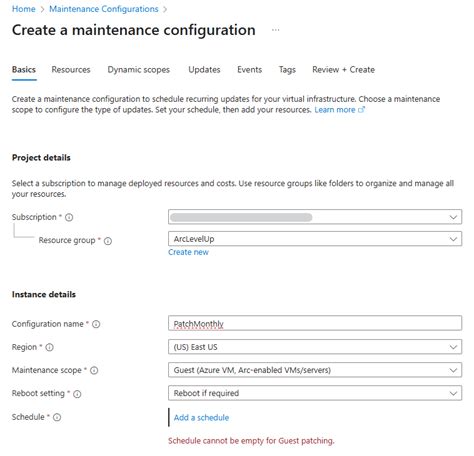 azure update manager create a customized patching schedule for once a month patching geek xing