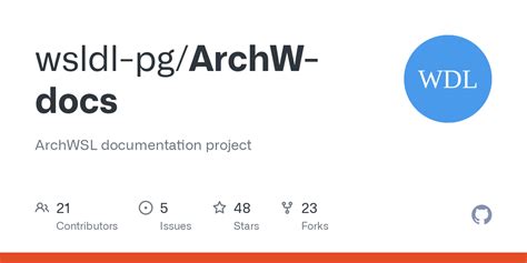 Github Wsldl Pgarchw Docs Archwsl Documentation Project