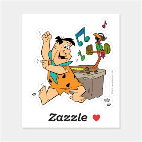 The Flintstones Fred Flintstone Dancing Sticker Zazzle