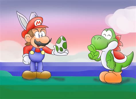 Happy Easter From Mario And Yoshi By Classicsonicsatam On Deviantart