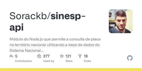 Github Sorackb Sinesp Api M Dulo Do Node Js Que Permite A Consulta