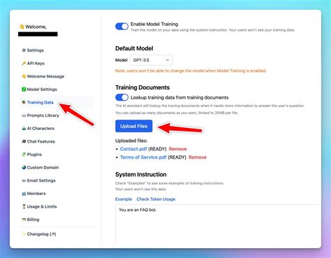 Typingmind On Twitter You Can Now Train The Ai By Uploading Your