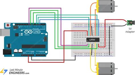 使用 l293d 电机驱动器 ic 和 arduino 控制直流电机 l293d输入5v输出 csdn博客