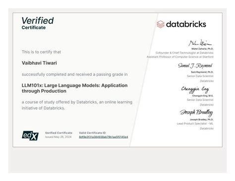 Vaibhavi Tiwari On Linkedin Ai Machinelearning Databricks Llm