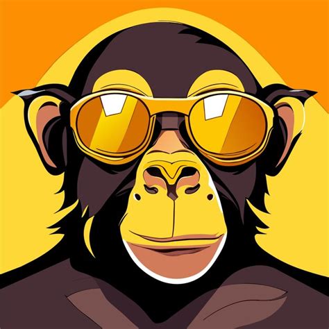 Premium Vector Monkey Wearing Mafia Sunglasses Esports Mascot Logo