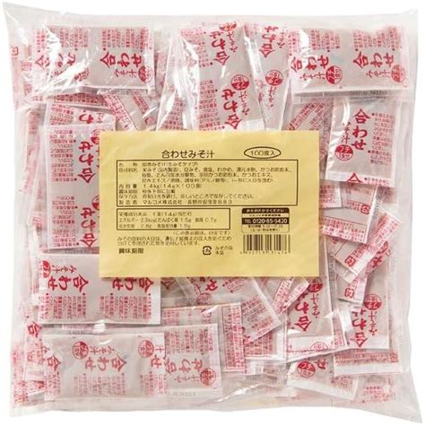 マルコメ 業務用生みそ汁合わせ 100食 即席味噌汁 インスタント Fd1509 Sunnet 通販 Yahooショッピング