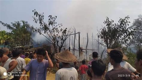 ပုဏ္ဏားကျွန်း ပိုးရွှီပြင်ရွာတွင် အိမ်ကိုမီးရှို့ရာမှ နေအိမ် ၃ လုံးမီးလောင်ဆုံးရှုံး