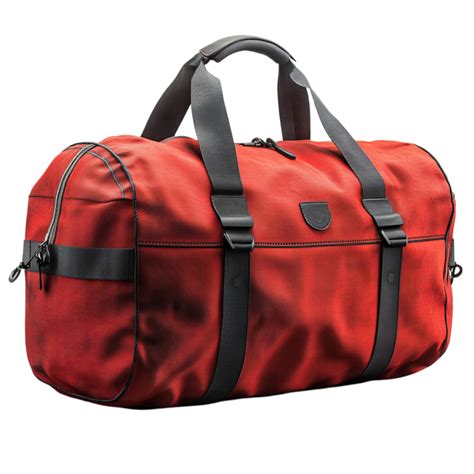 Red And Black Duffel Bag With Bold Design 53387411 Png