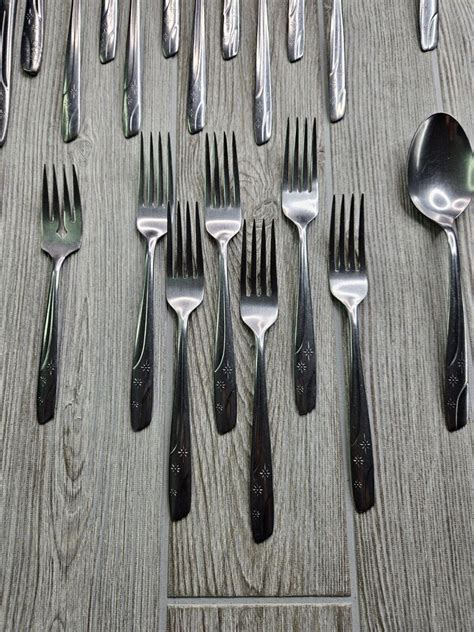 Vintage Oneida Thor Stainless Starlet 52pc Mixed Lot Mcm Flatware