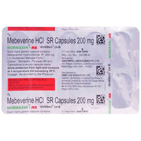 Normaxin Mb Capsule 10s Price Uses Side Effects Composition
