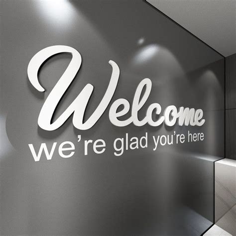 Welcome We Re Glad You Re Here Wall Decal Church Sanctuary Decal Church