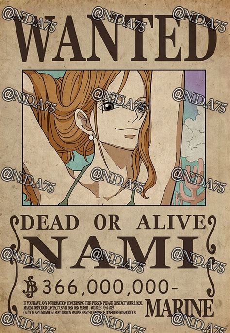 One Piece Nami Wanted Poster At Thomas Wilk Blog