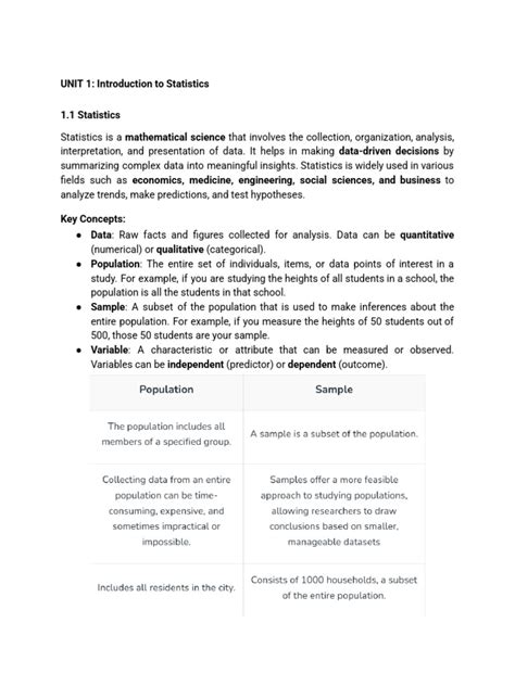Introduction To Statistics And Analysis Pdf Type I And Type Ii