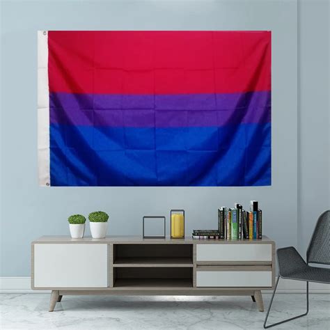 양성애자 프라이드 깃발 그래픽 커스텀 프린트 걸이식 배너 장식 폴리에스터 파티 스포츠 샤프트 커버 그로밋 3x5ft 90x150cmpride Flagflag