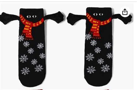Magnetic Holding Hands Socks Funny Couple Tube Socks Friendship Gift