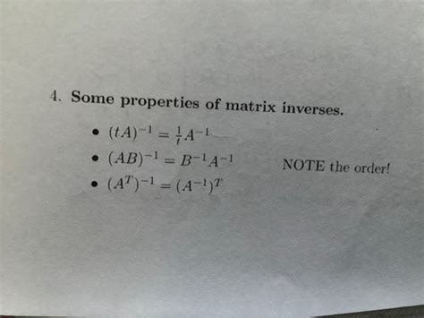 35 Inverse Matrices And Inverse Mappings Flashcards Quizlet