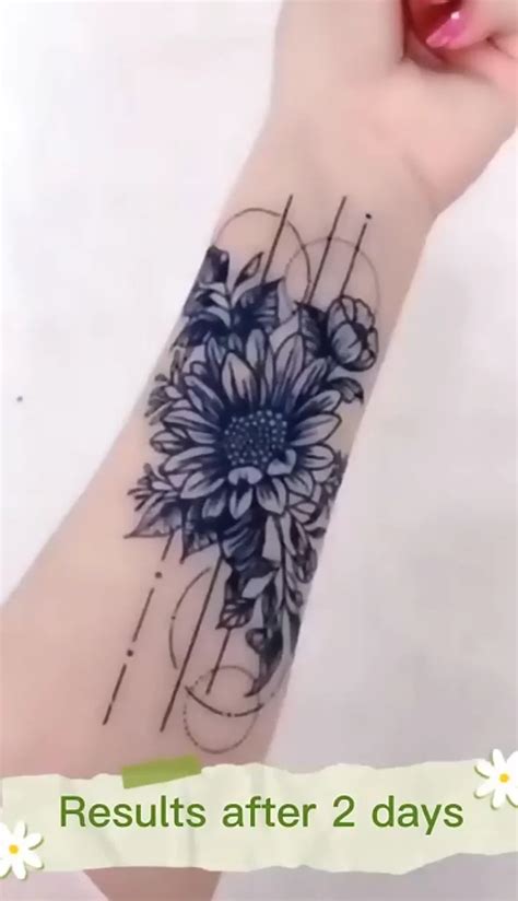 Custom Semi Permanent Juice Herbal Tattoo Stickers Waterproof And Long
