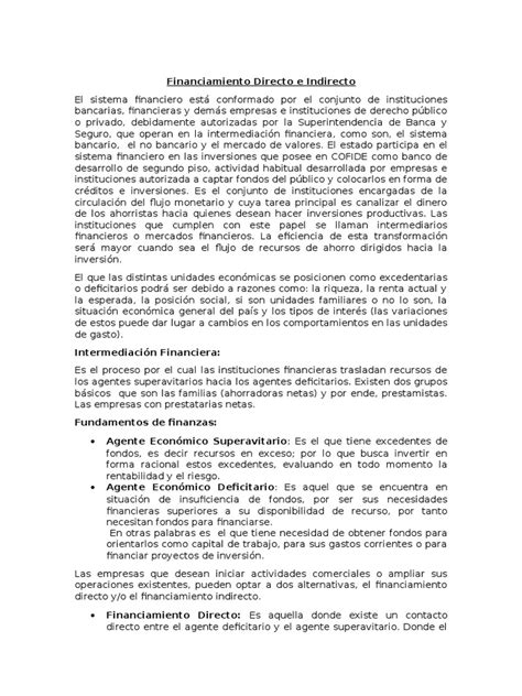Pdf Financiamiento Directo E Indirecto 1docx Dokumentips