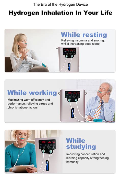 900ml Min Hydrogen Oxygen Generator H2 O2 Inhaler Machine Suyzeko