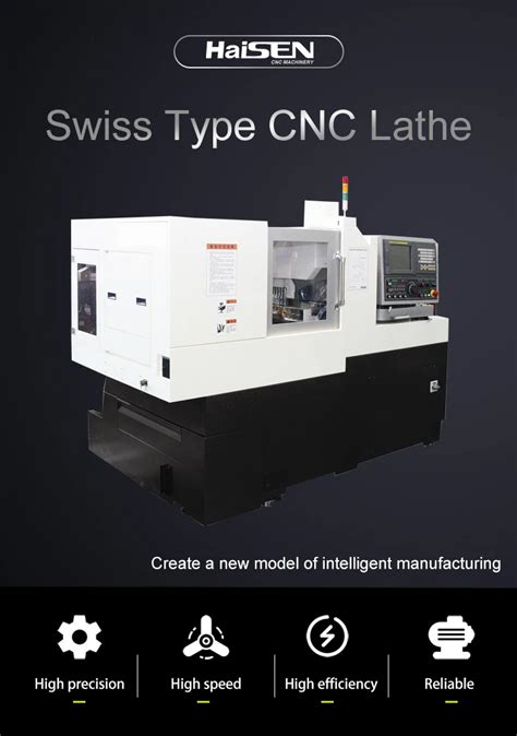 Swiss Type Dual Spindle Multi Tool High Speed Cutting Lathe