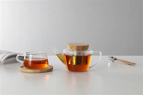 Infusion™ Glass Teapot With Wooden Lid Viva