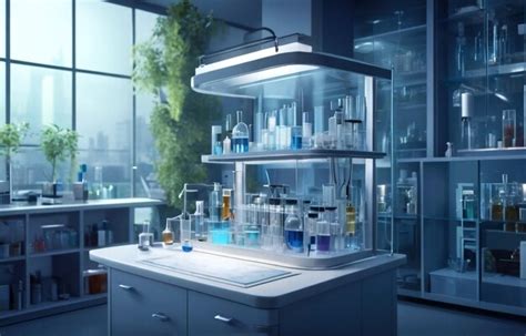 Premium Photo Abstract Medical Interior And Lab Analysis With