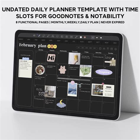 Digital Notebook Template For Goodnotes And Notability Yaayplanners