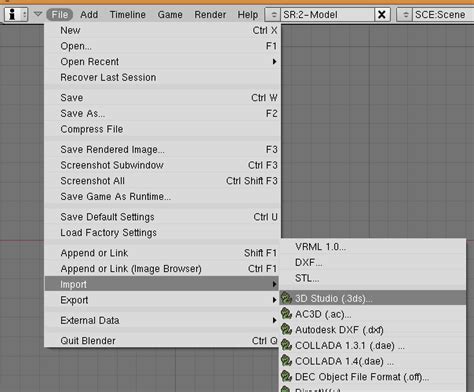 Importing 3ds Models Basics And Interface Blender Artists Community