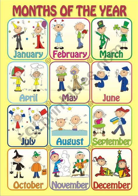 Months Of The Year Activities
