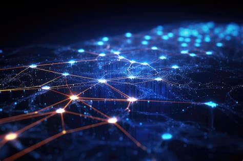 Premium Photo 3d Rendering Of Abstract Digital Technology Background With Connection Lines And