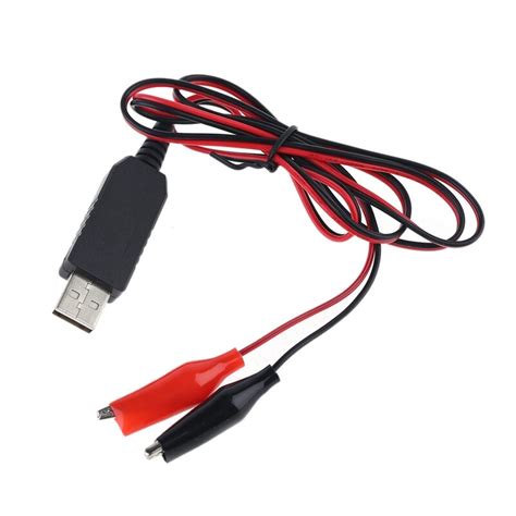 universal 2m usb 5v ถึง4 5v แหล่งจ่ายไฟสายคลิป aaa aa c d ขนาดแบตเตอรี่